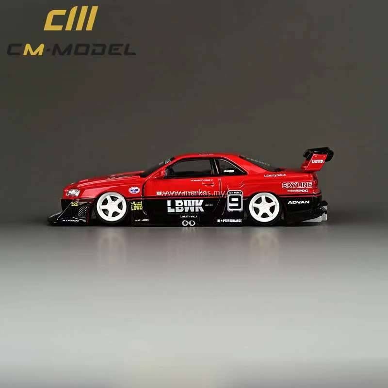 (PO) CM MODEL 1/64 LBWK NISSAN SKYLINE GT-R R34 SUPER SILHOUETTE NO.9