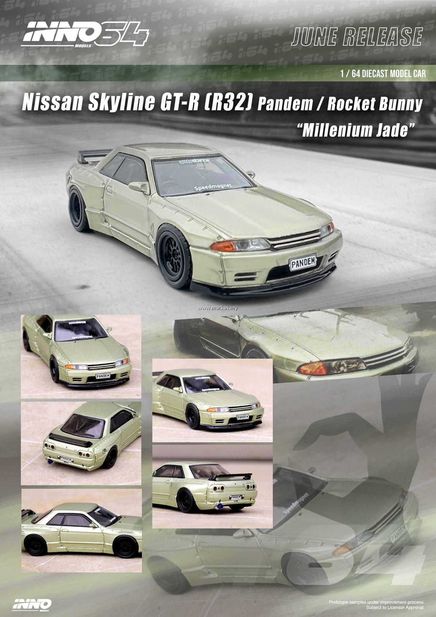 (PO) INNO MODELS INNO64 1/64 NISSAN SKYLINE GT-R R32 PANDEM / ROCKET ...